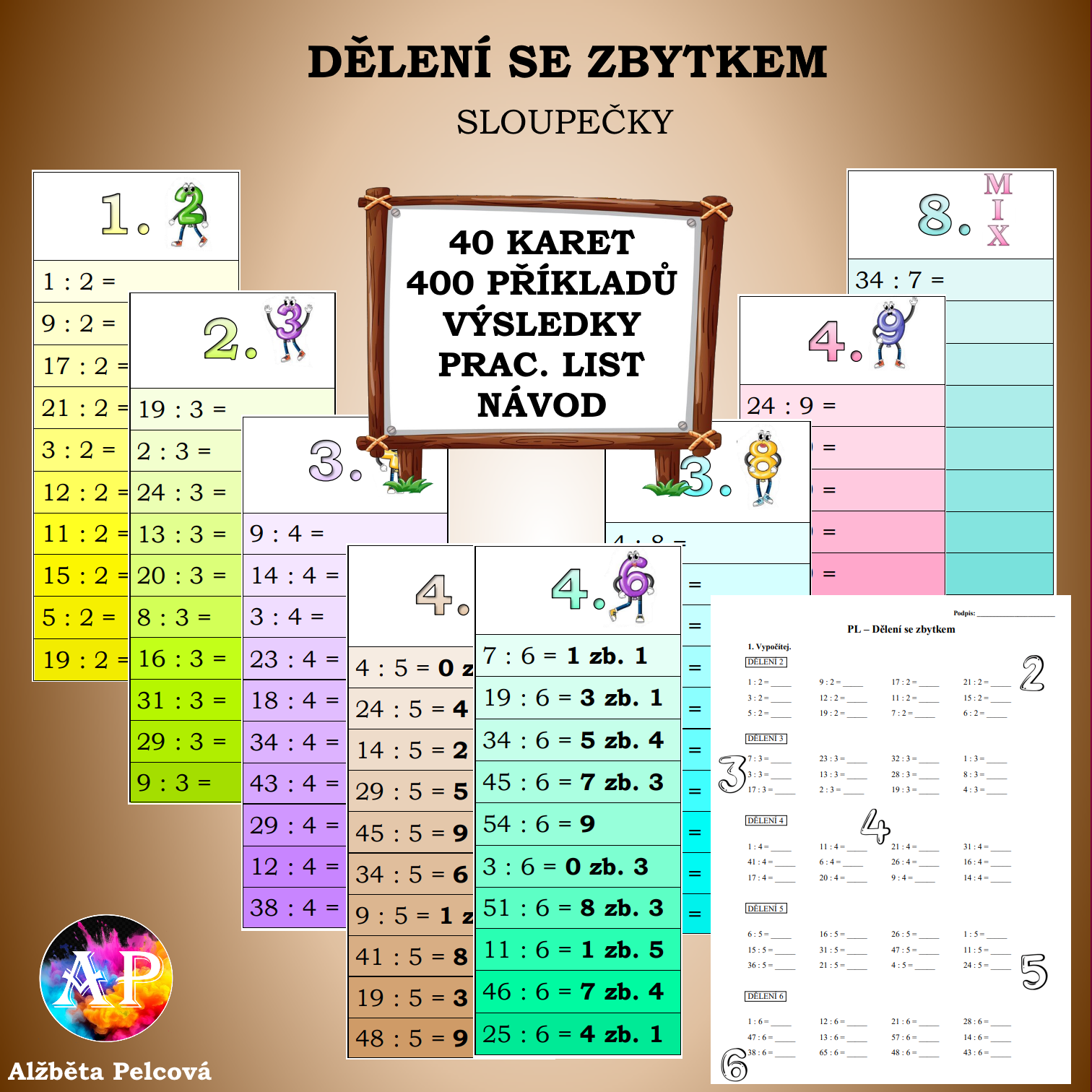 DĚLENÍ SE ZBYTKEM (sloupečky) - Matematika | UčiteléUčitelům.cz